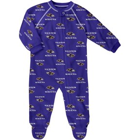 BALTIMORE RAVENS Infant Tm1&2 Color Cotton Long Sleeve Onesie 2PK Boy ...