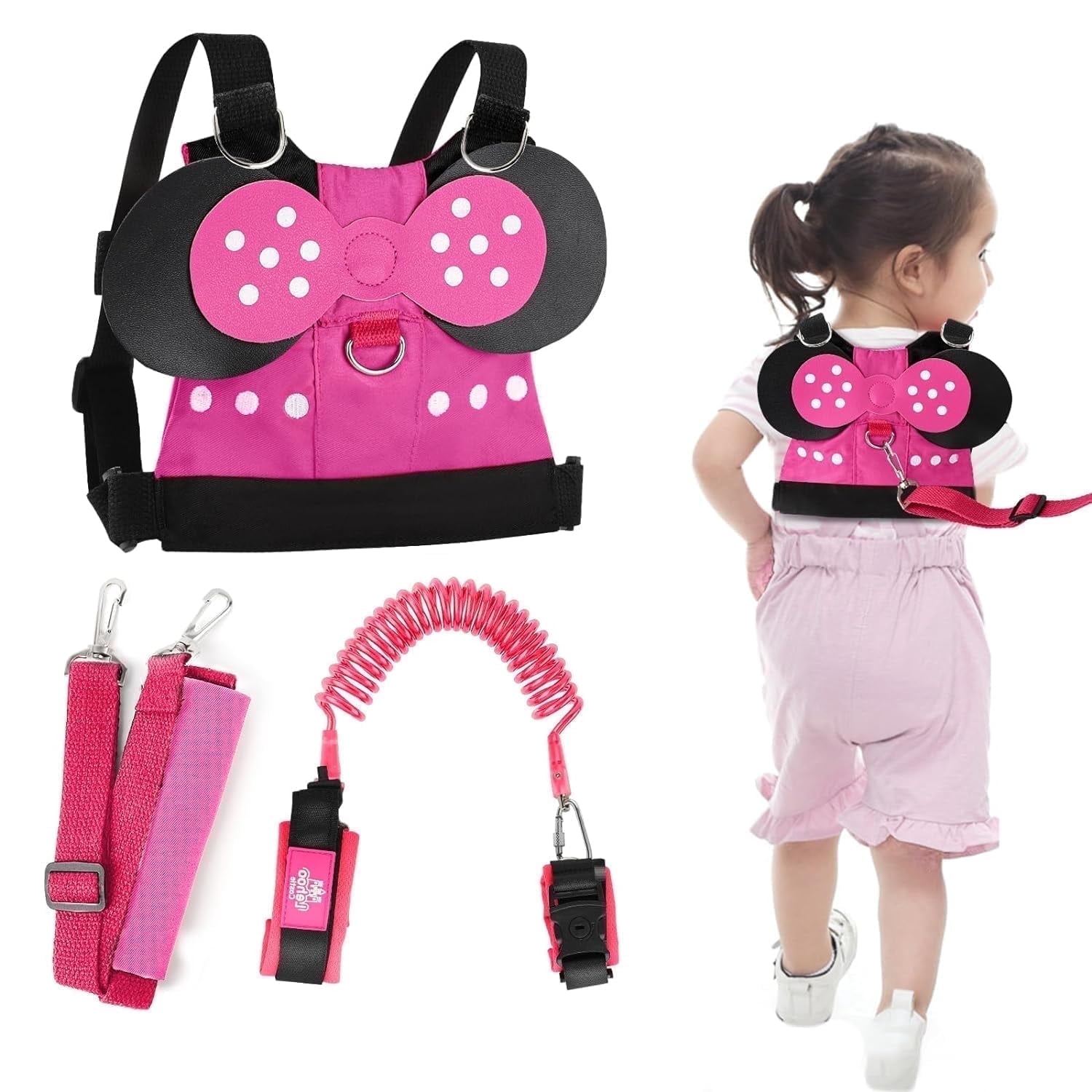 OROLIVING Toddler Leash, Safety Harness with 4.9ft Lockable Wrist Link ...