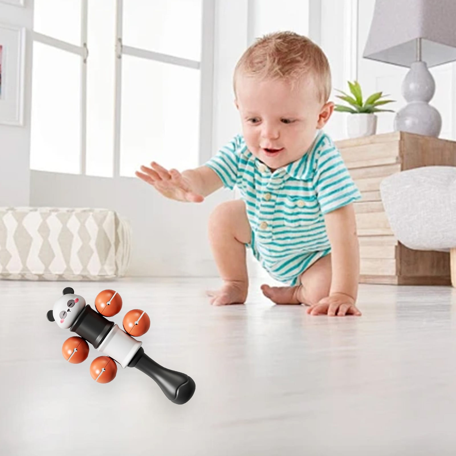 Infant Sensory Rattle Toy for 0-3 Months - Soft Plastic & Rubber Baby ...