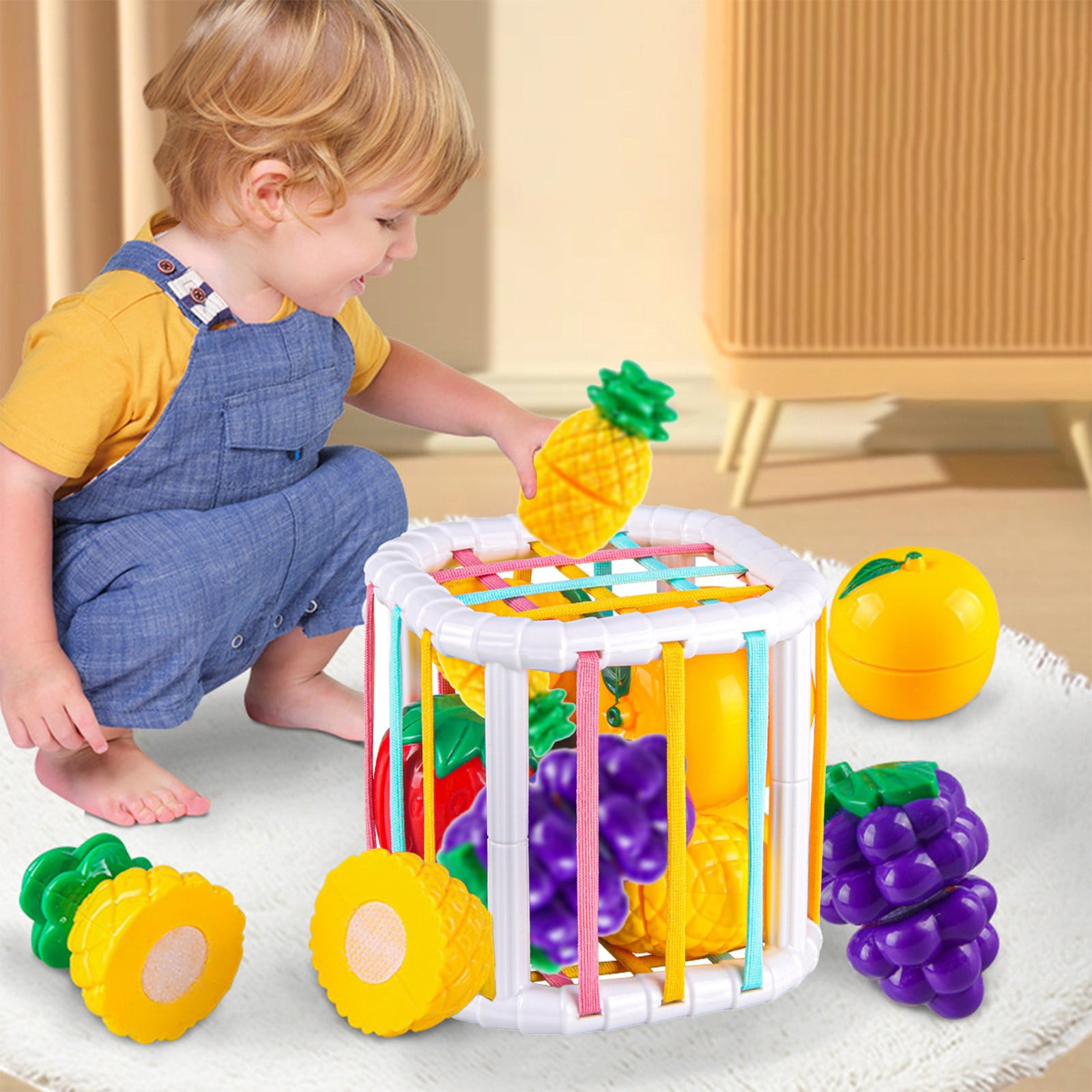 Infant Shape Sorter Cube Toy - Fine Motor Skills Activity with ...