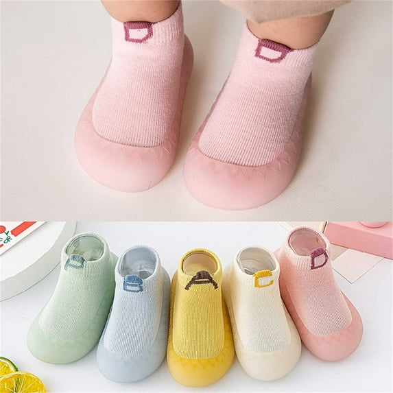 Infant Sock Shoes Toddler Walking Slippers Non-Slip Breathable Stripes ...