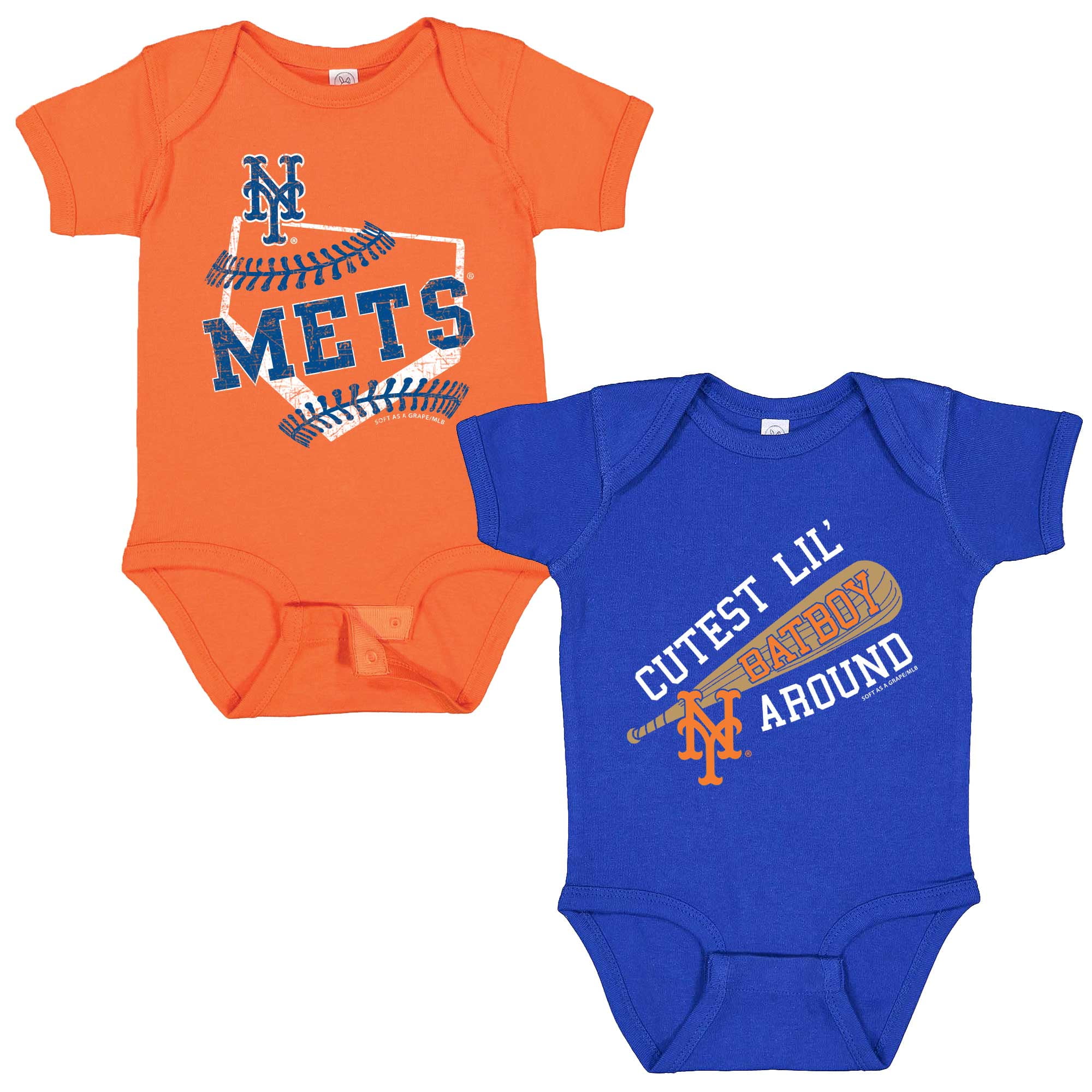 Infant Soft as a Grape New York Mets 2-Pack Bodysuit Set - Walmart.com