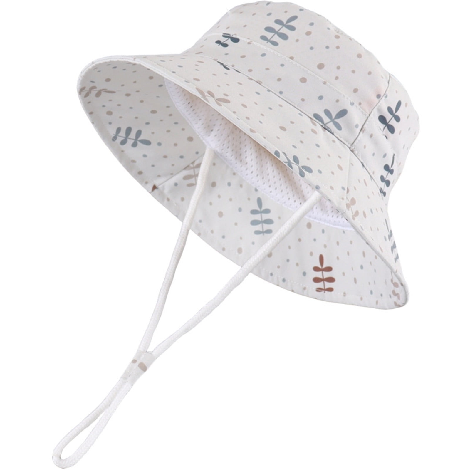 Infant Sun Hat Floral Cartoon Upf 50+ Bucket Hats Adjustable With Wide ...