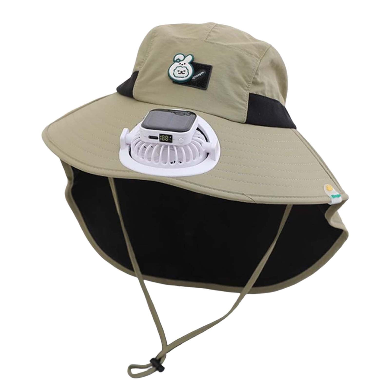 Sun Hat Solar Fan Hat Trips Cap In Usb Charging Fan Wide Brim Garden ...