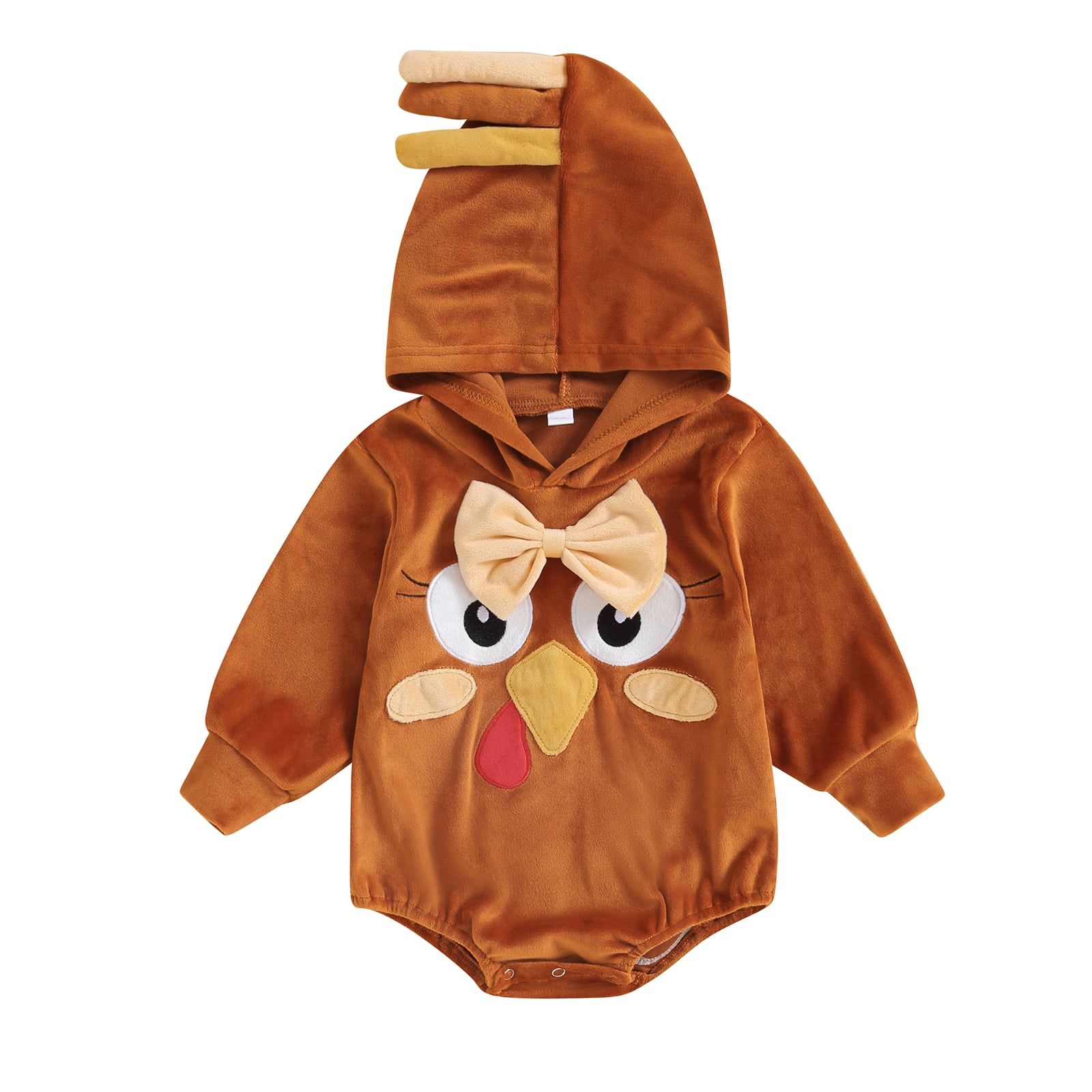 Infant Thanksgiving Baby Boy Outfit 6M 12M 18M 24M Baby Turkey Costume Long Sleeve Hoodie Romper ...