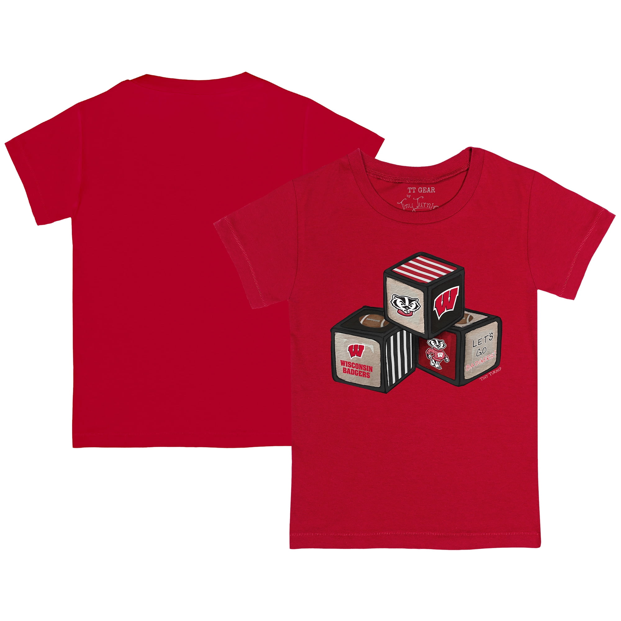 Infant Tiny Turnip Red Wisconsin Badgers Blocks T-Shirt - Walmart.com