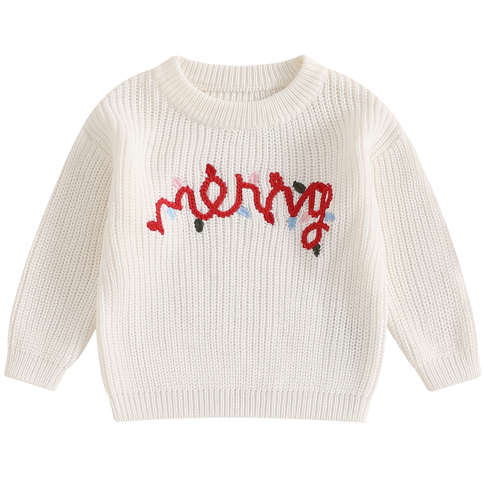 Infant Toddler Baby Boys Girls Christmas Sweater Letter Light String ...