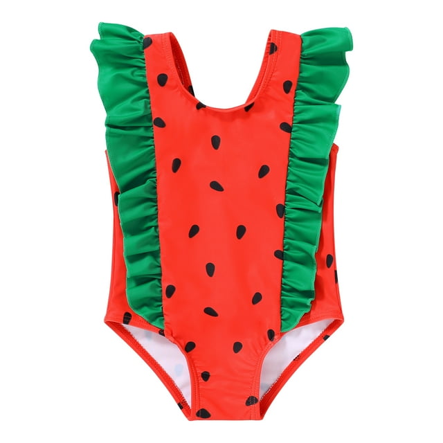 Infant Toddler Girl Summer Beach Wear One-Piece Swimsuit Doughnut Pink ...