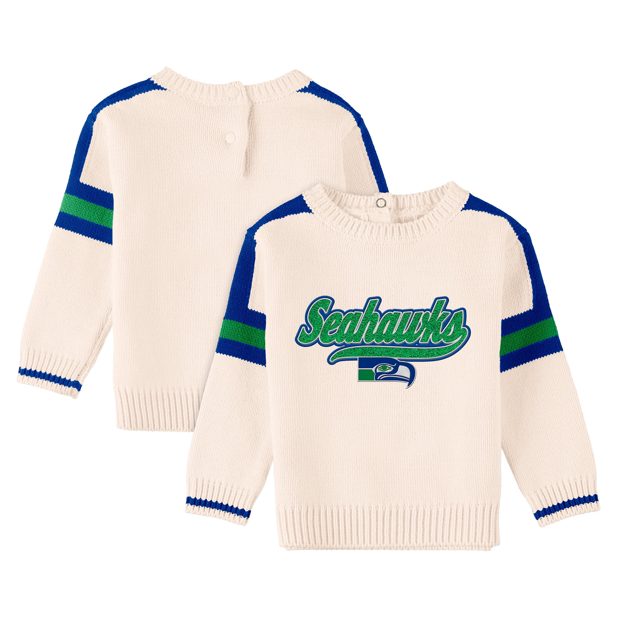 Infant WEAR by Erin Andrews Cream Seattle Seahawks Throwback Script ...