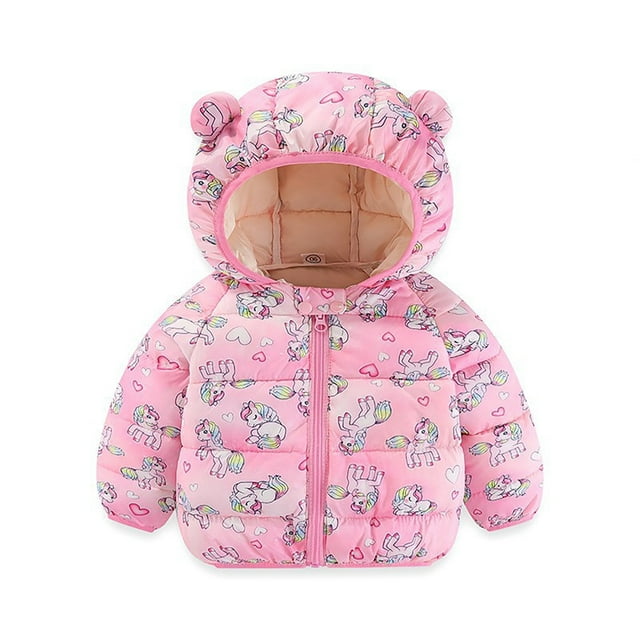 Infant Winter Coat Baby Girls Puffer Coat Bear Ear Cute Jackets Windproof Down Jacket for Baby ...