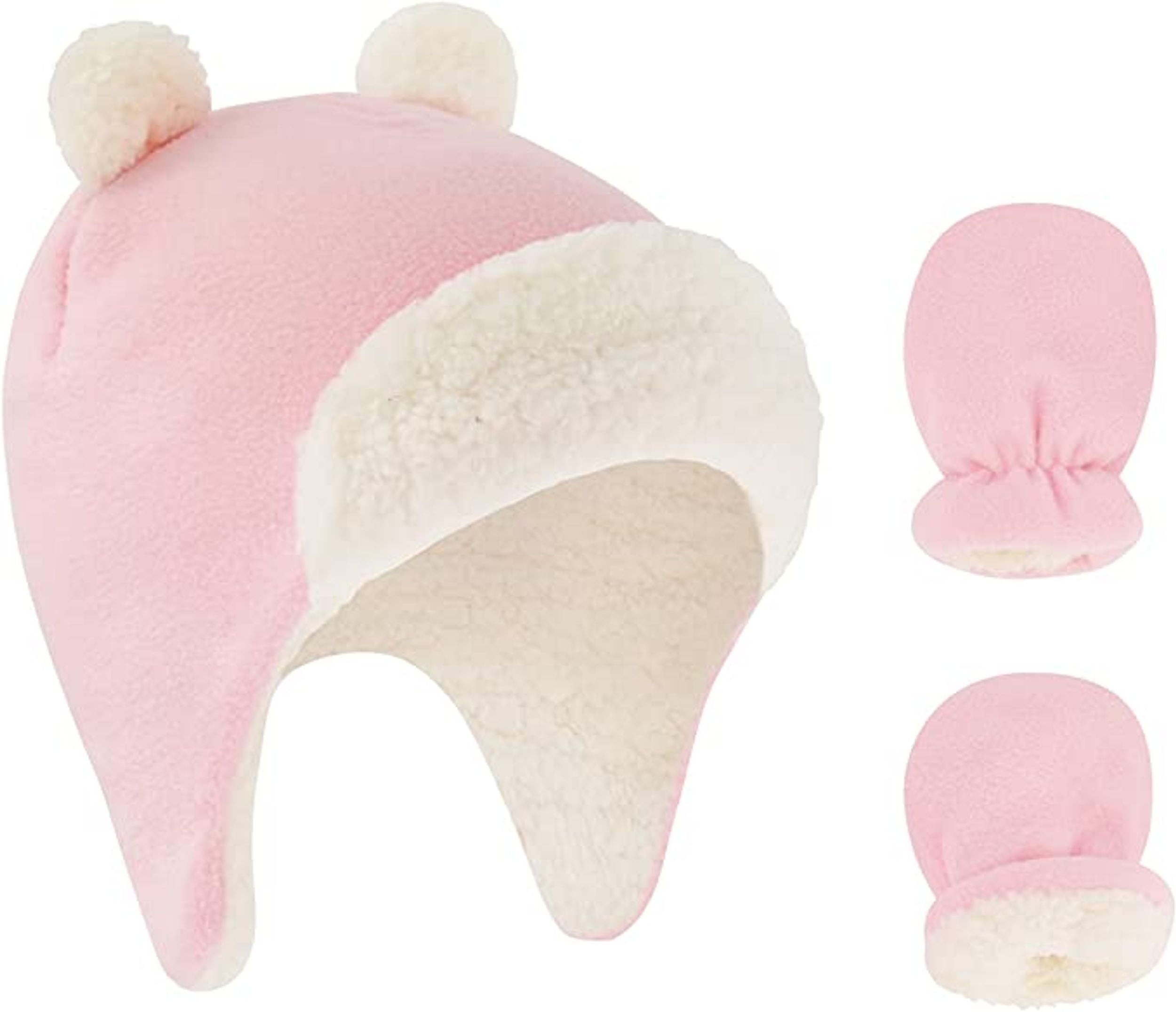 Infant Winter Beanie Set - Newborn Caps for 0-24 Months Baby - Includes ...
