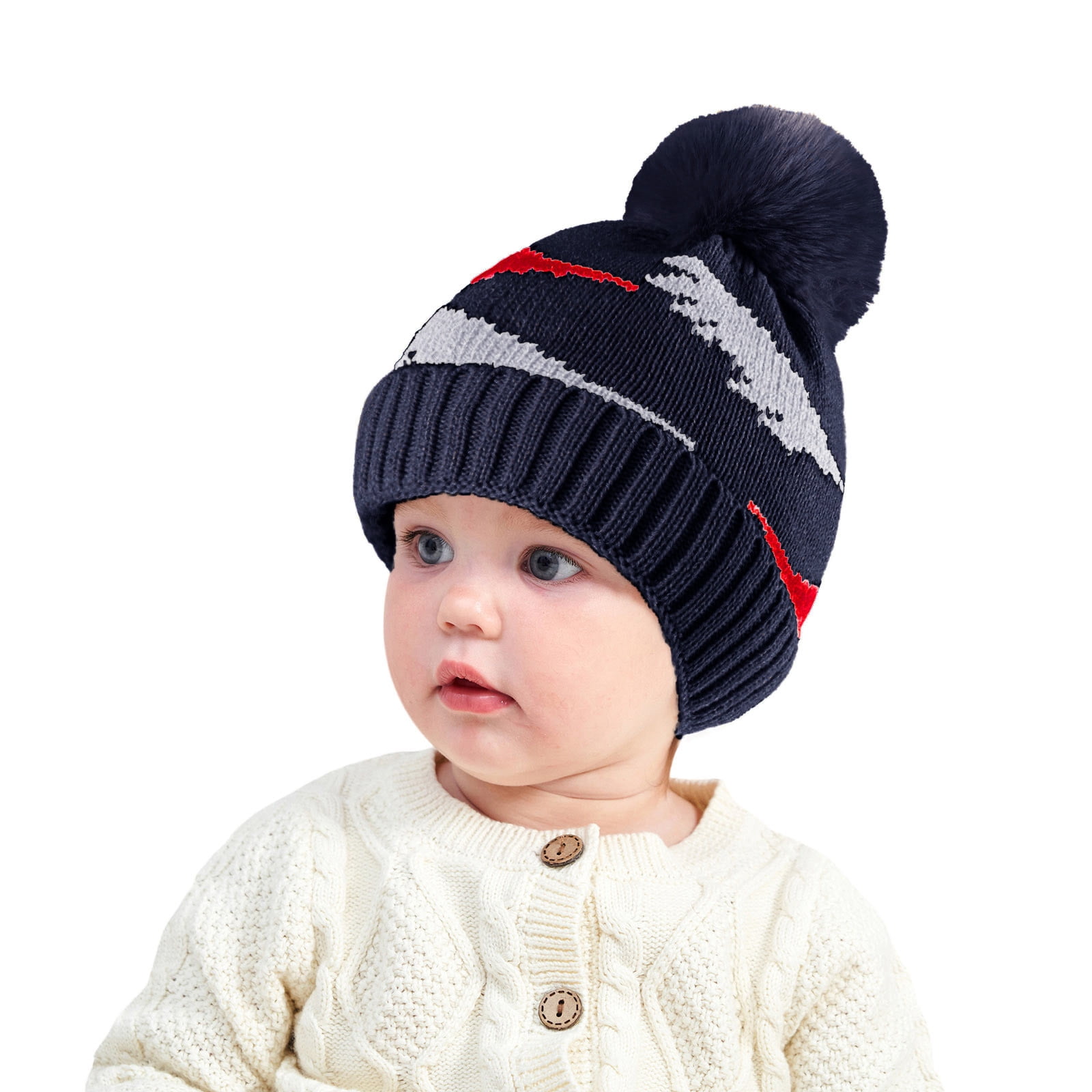 Infant Wool Knitted Cap Autumn Winter Cartoon Dinosaur Jacquard ...