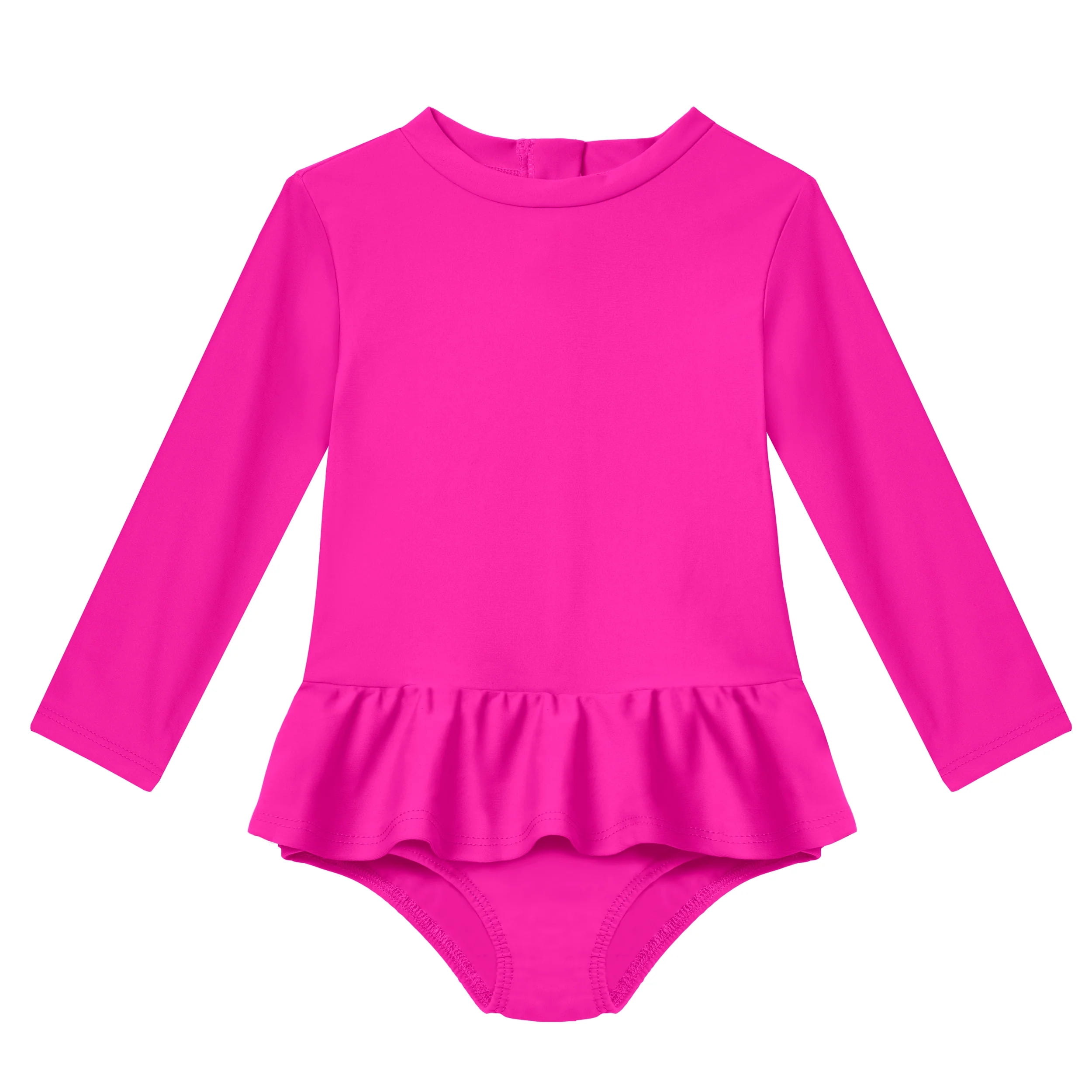 Infant and Toddler Girls UPF 50+ Skirted One-Piece Swimsuit | Hot Pink ...
