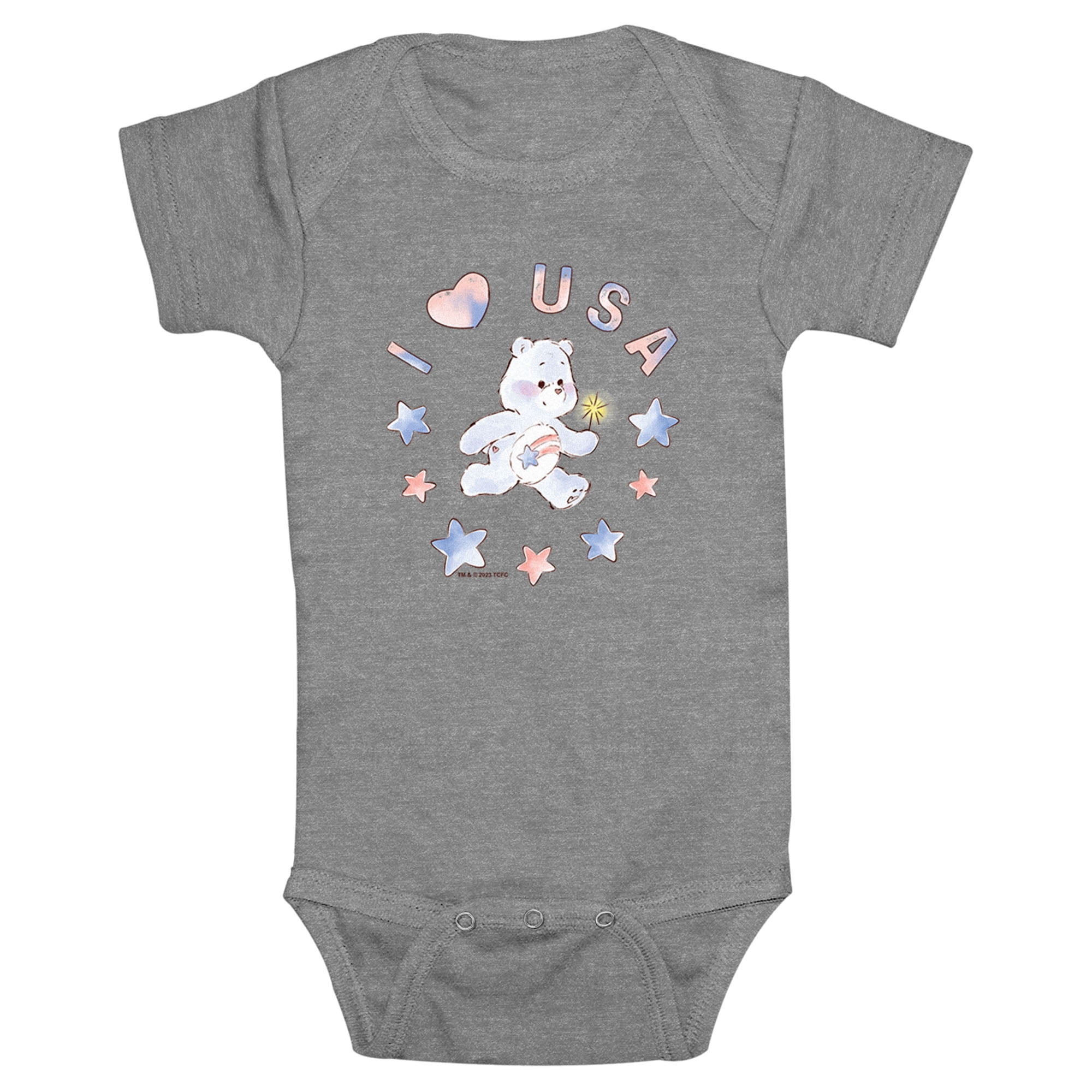 Infant's Care Bears America Cares Bear I Heart USA Bodysuit - Walmart.com