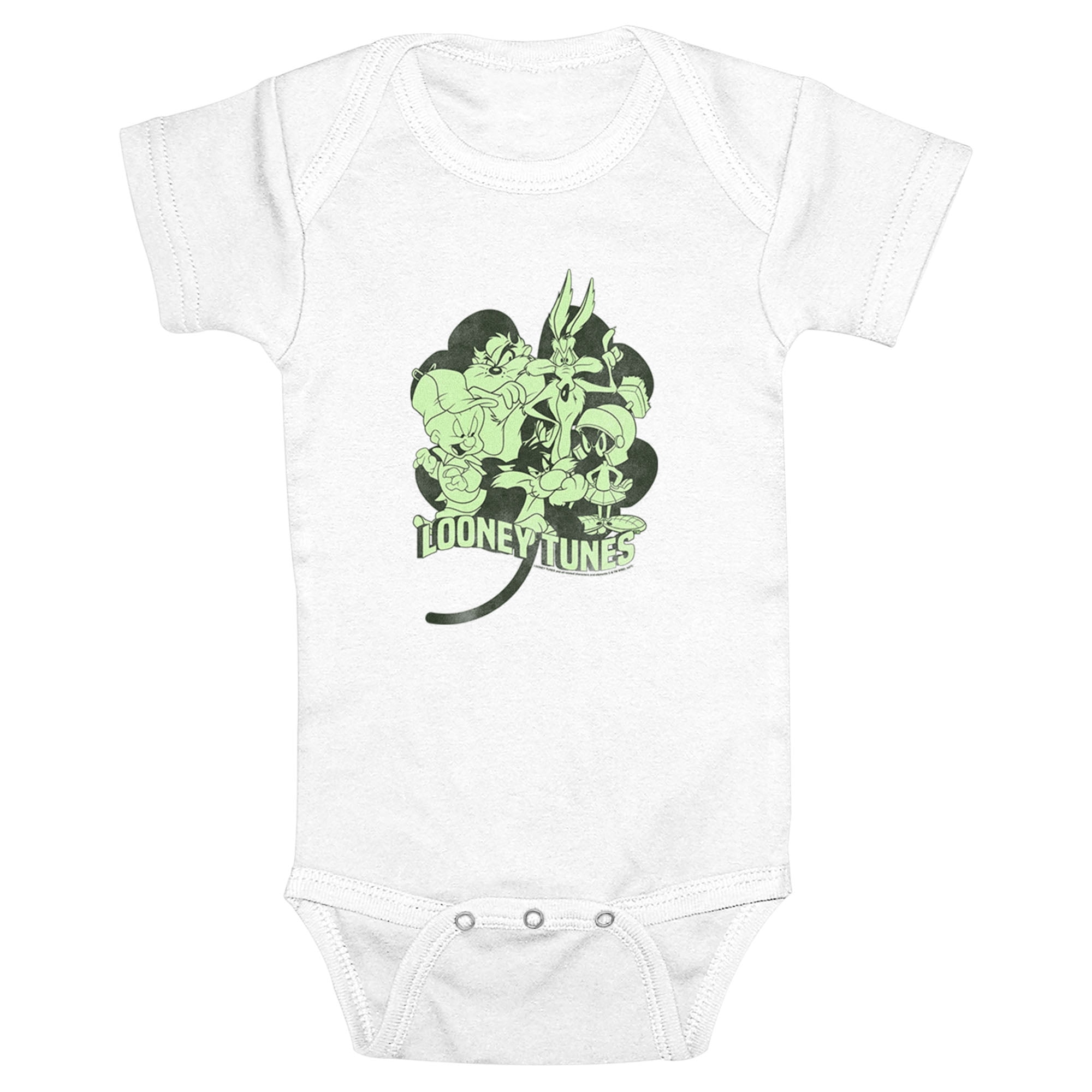 Infant's Looney Tunes St. Patrick's Day Clover Group Portrait Bodysuit ...