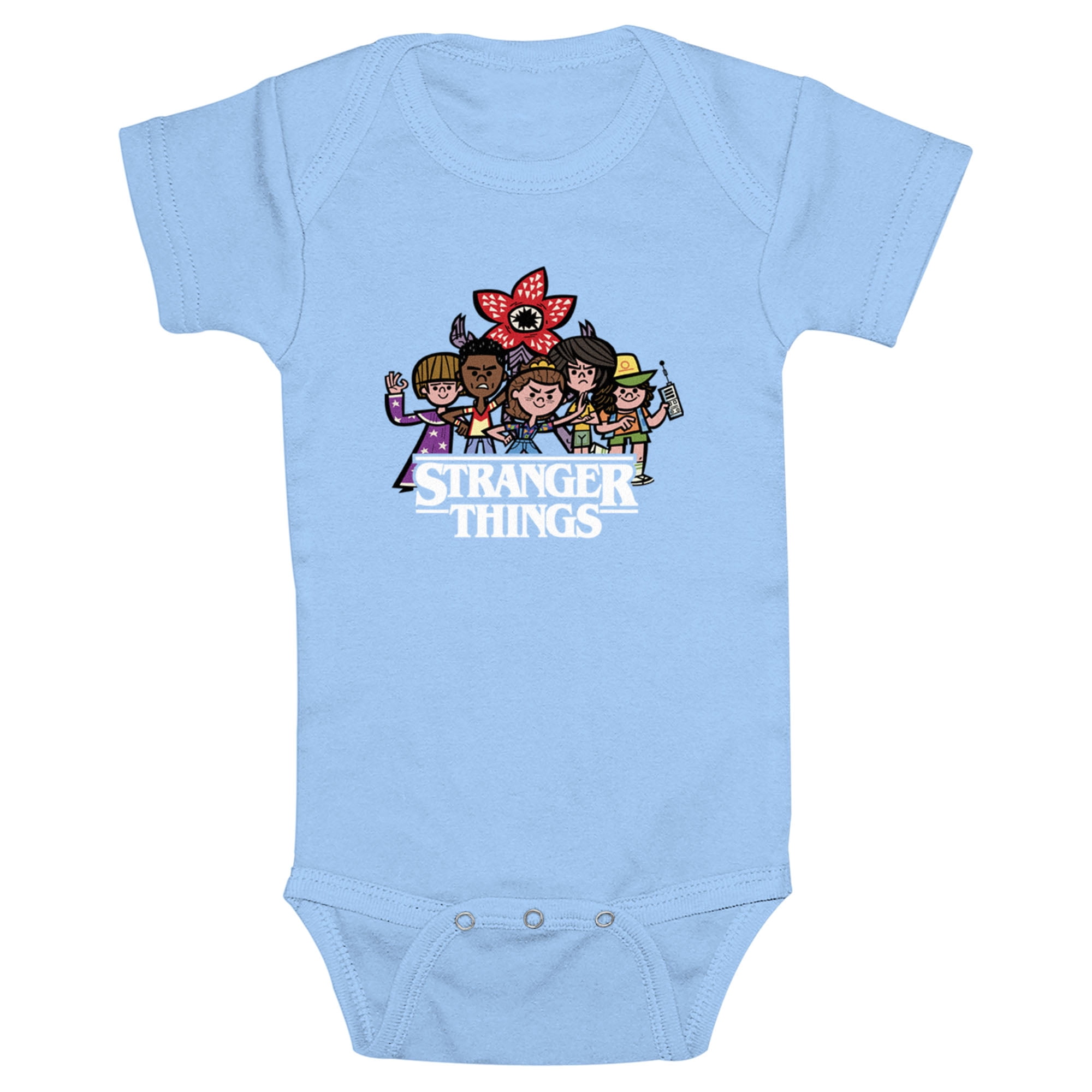 Netflix Infant's Stranger Things Cartoon Characters Logo Bodysuit ...