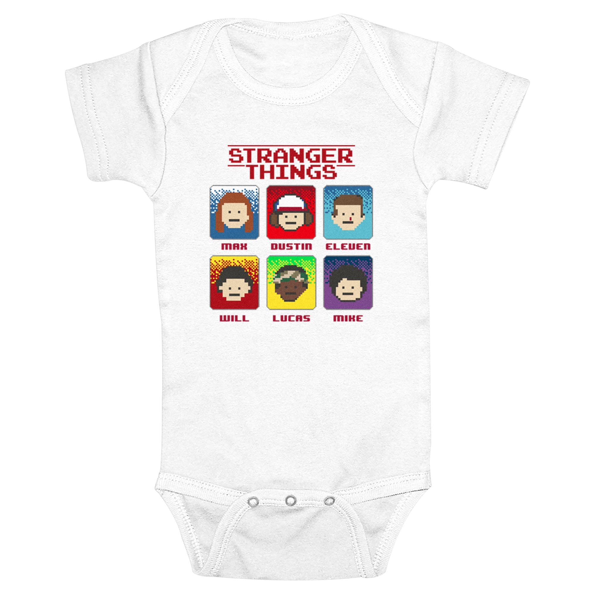 Infant's Stranger Things Group Shot 8-Bit Portraits Bodysuit - Walmart.com