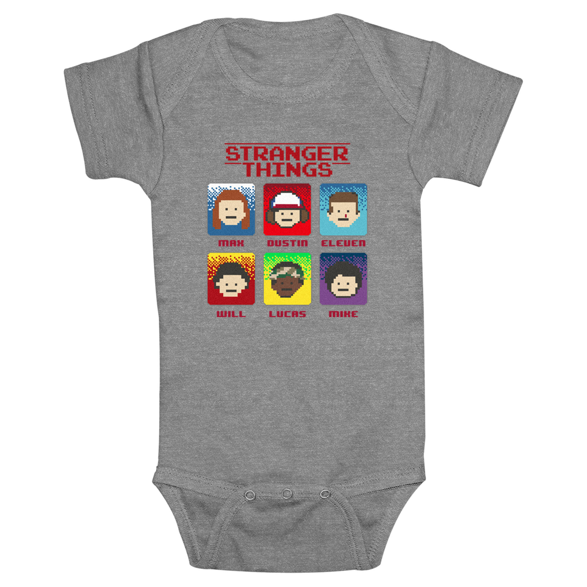 Infant's Stranger Things Group Shot 8-Bit Portraits Bodysuit - Walmart.com