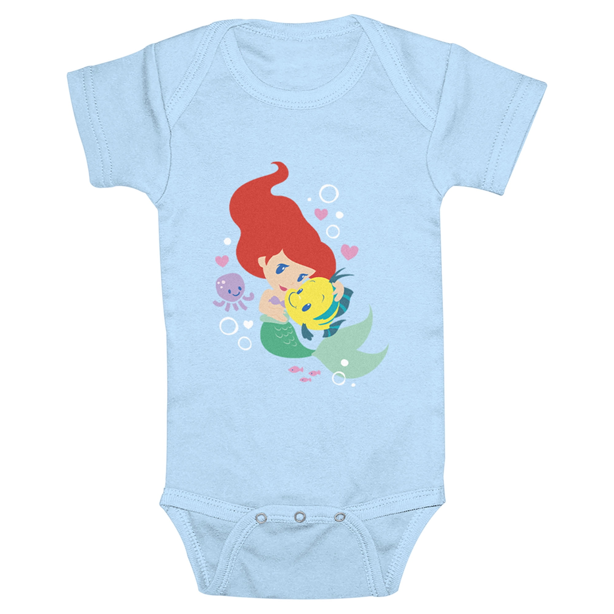 Infant's The Little Mermaid Ariel Flounder Hug Bodysuit - Walmart.com