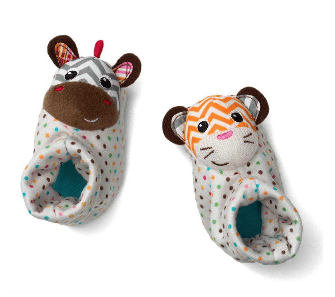 Infantino Foot Rattles, Zebra & Tiger - Walmart.com