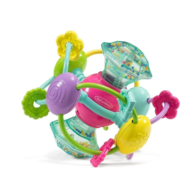 Infantino Baby Rattle Sensory Toy - Discovery Gem Activity Ball for ...