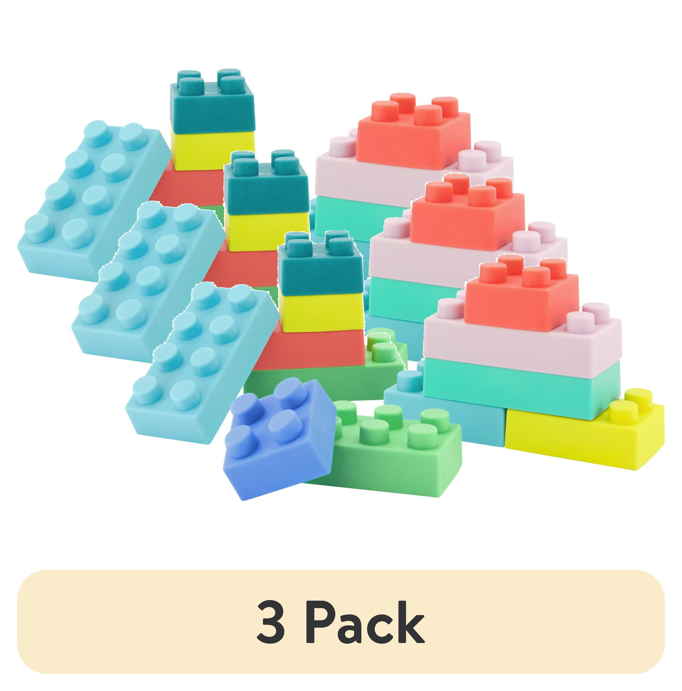 (3 pack) Infantino Super Soft 1st Building Blocks, Sensory Baby Toys, 6 ...
