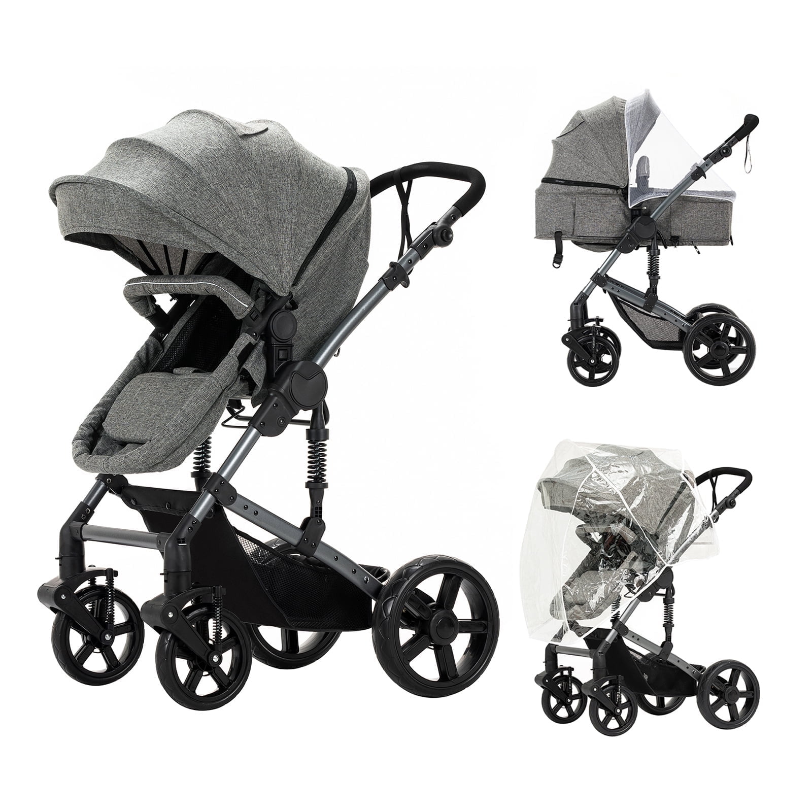 Infants 2 In 1 Baby Stroller, High Landscape Infant Stroller ...