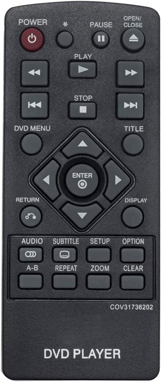 Infared Remote Control COV31736202 Replace for LG DVD Player DP132 ... Infared Remote Control COV31736202 Replace for LG DVD Player DP132 ...