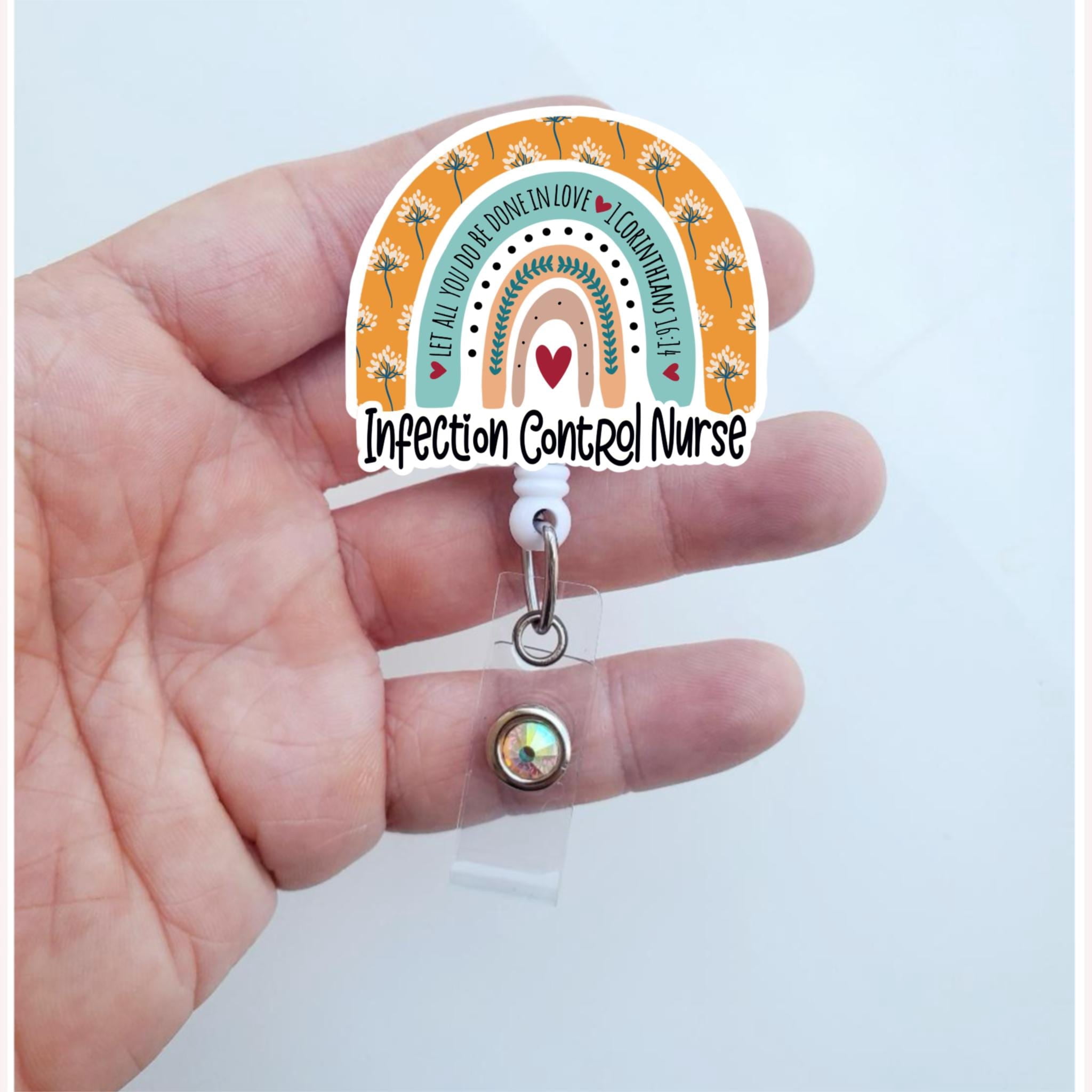 Infection Control Nurse Badge Reel | IFC Nurse Badge Reel | Retractable ...