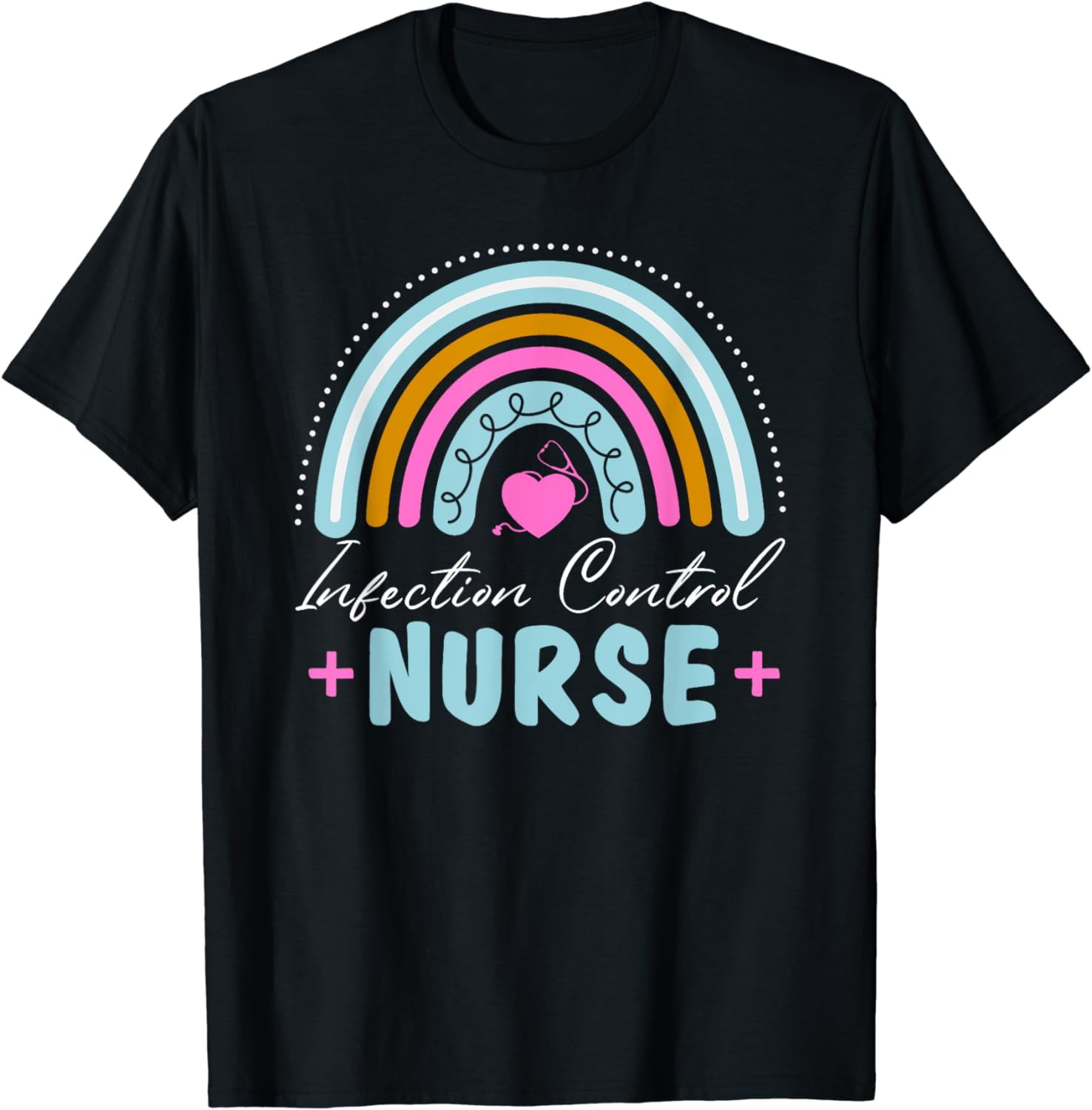 Infection Control Nurse Rainbow Retro Style For Women T-Shirt - Walmart.com