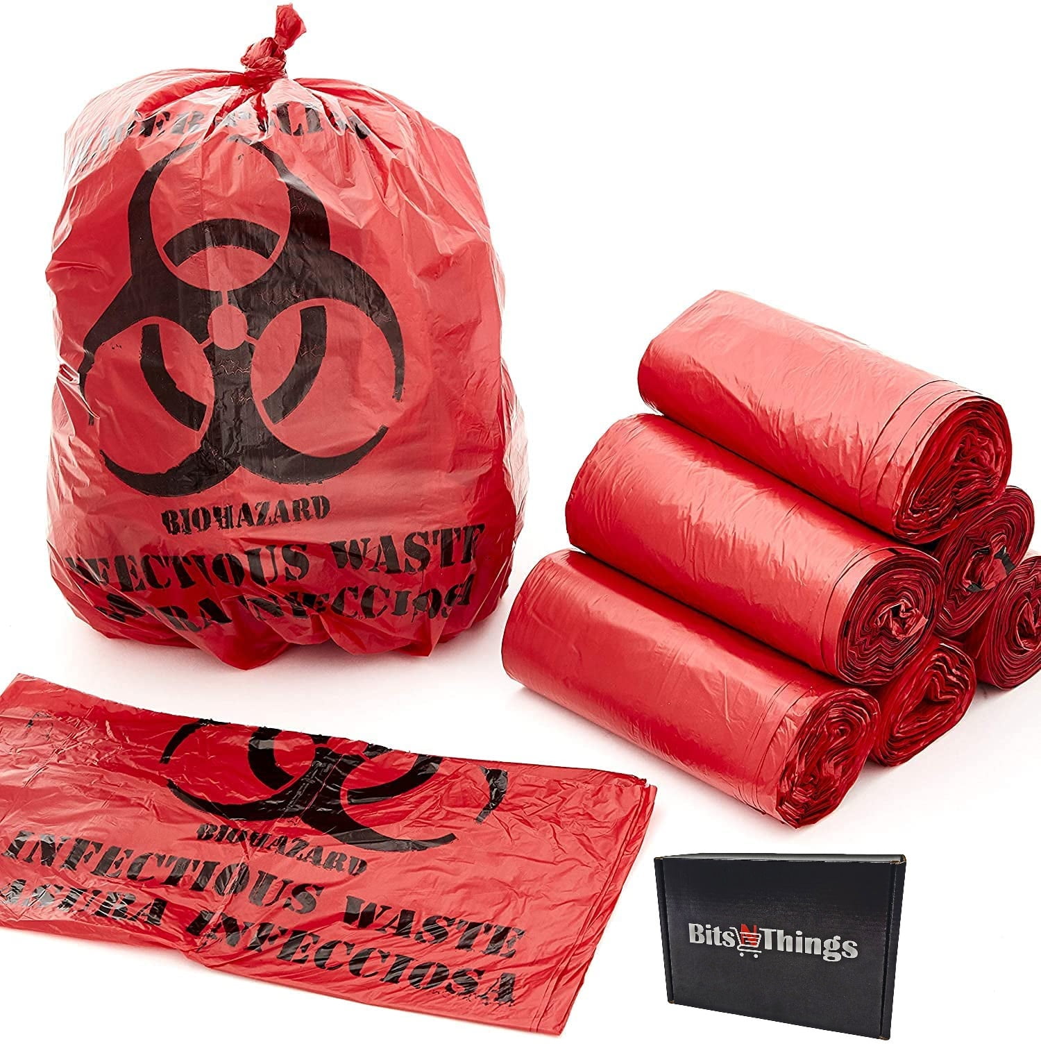 Infectious Biohazard Waste Bags Hazardous Trash Can Liners | Medical ...