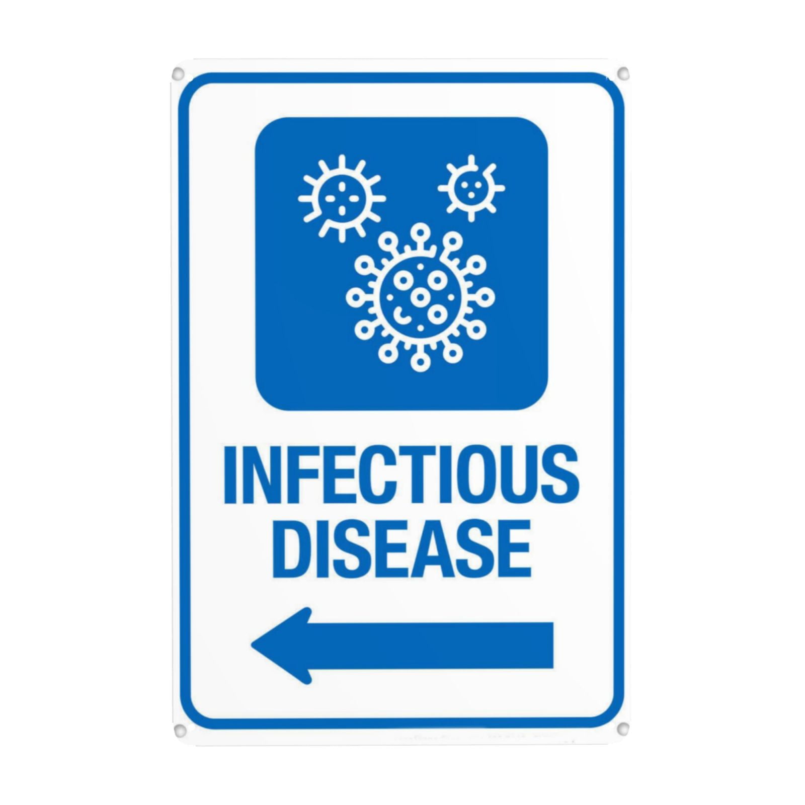 Infectious Disease With Left Arrow Hospital Sign Retro Metal Tin Sign ...