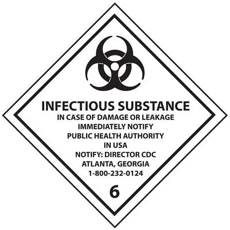 Infectious Substance DOT Shipping Labels, 500/Roll (2 Rolls) - Walmart.com