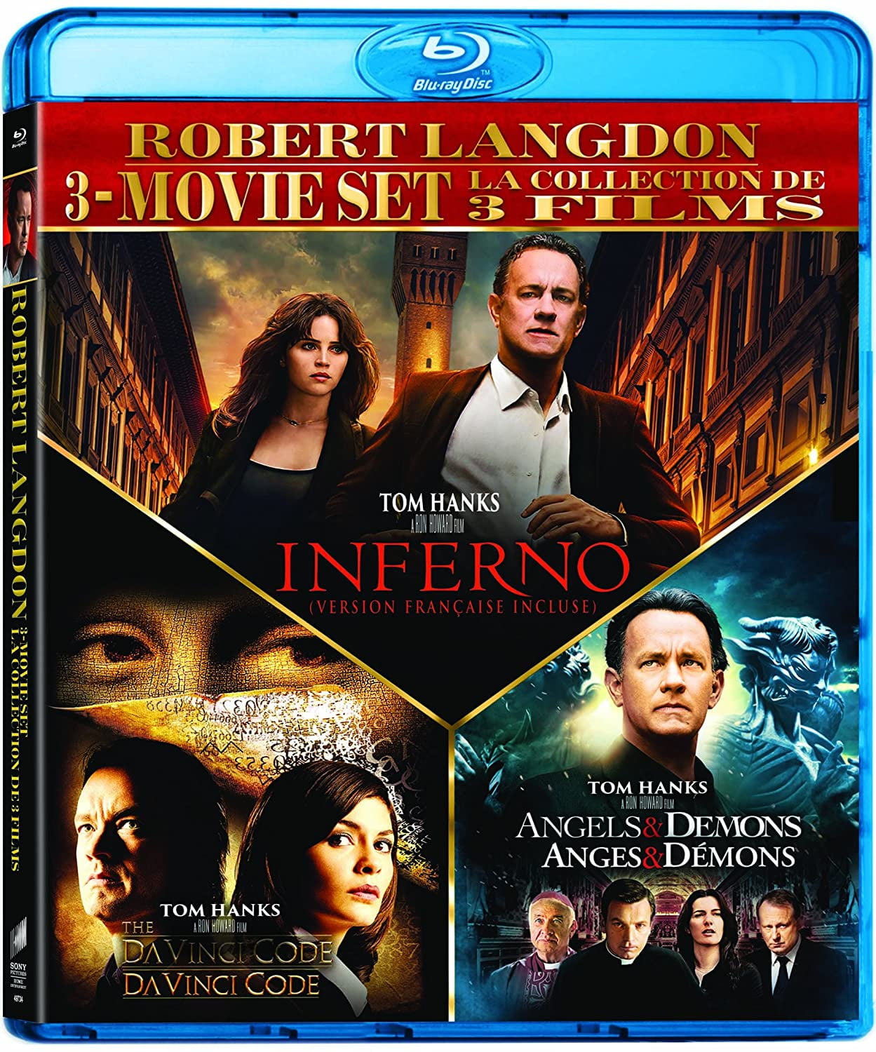Inferno, Angels & Demons, Da Vinci Code Blu-ray Set - Walmart.com