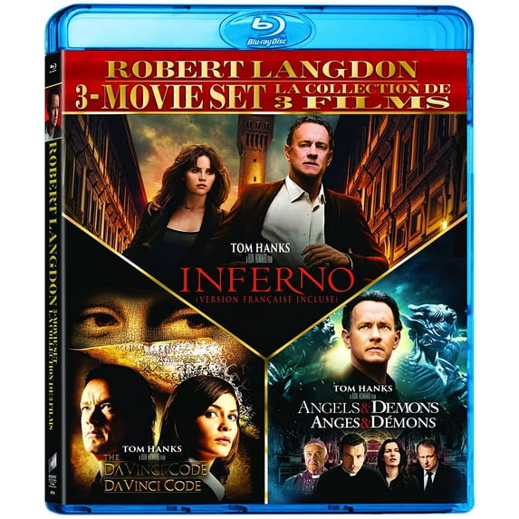 Inferno, Angels & Demons, Da Vinci Code Blu-ray Set - Walmart.com