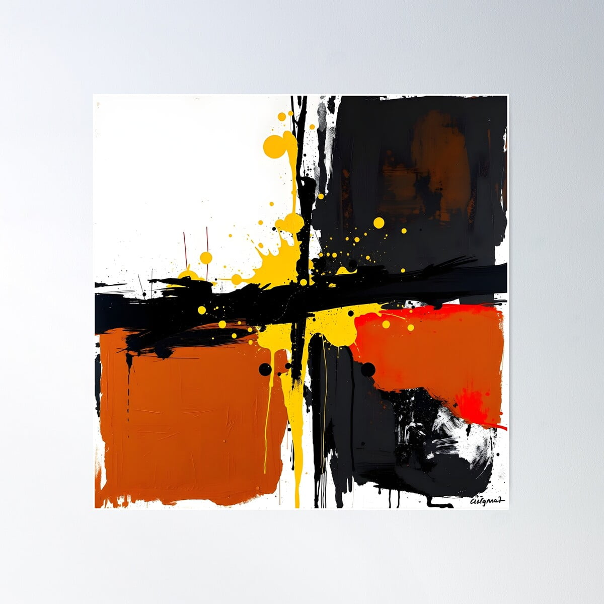 Inferno Crossroads Poster Wall Art, Modern Wall Decor For Living Room ...
