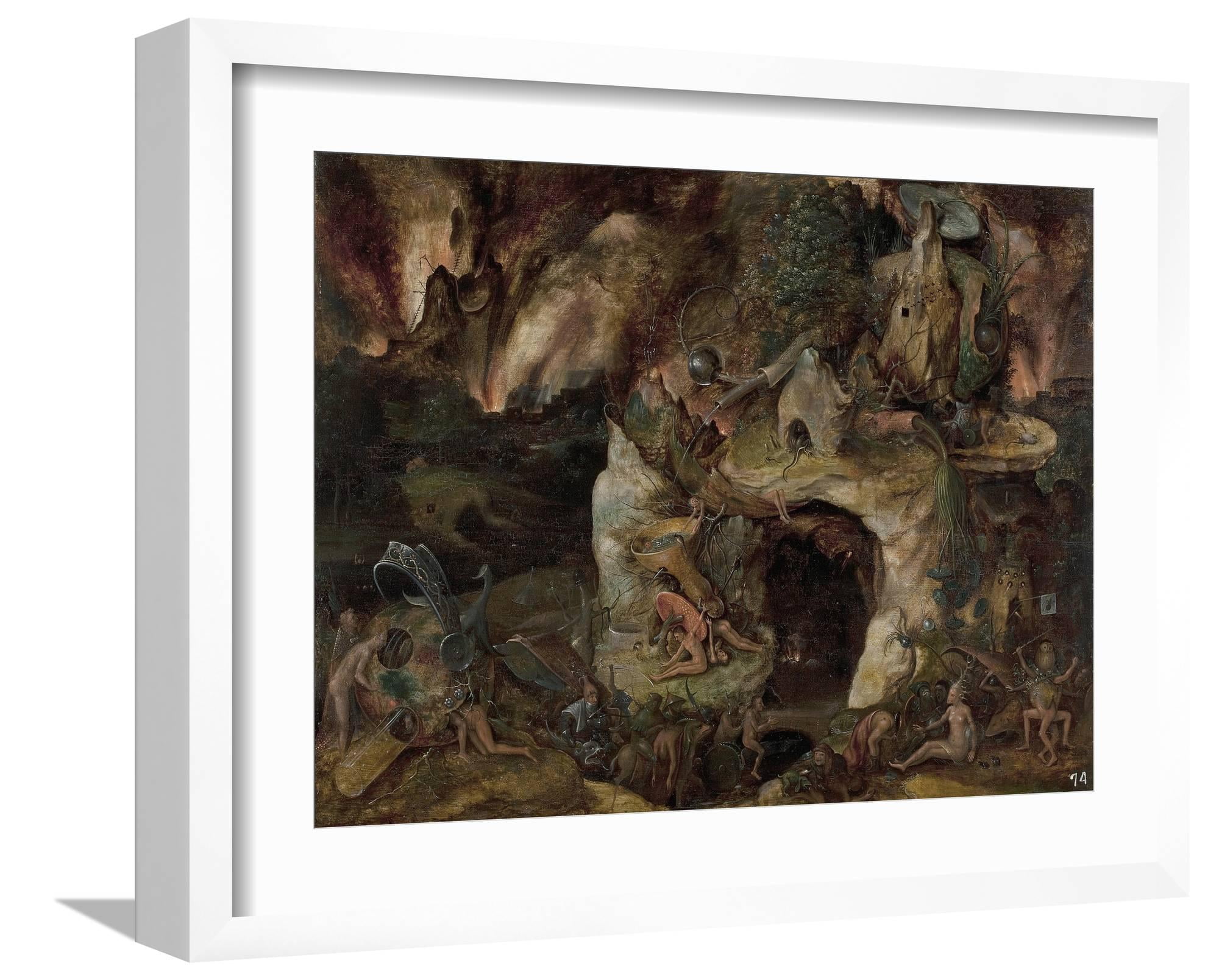 Art.com Inferno Landscape Giclee Print by Hieronymus Bosch, White Frame ...