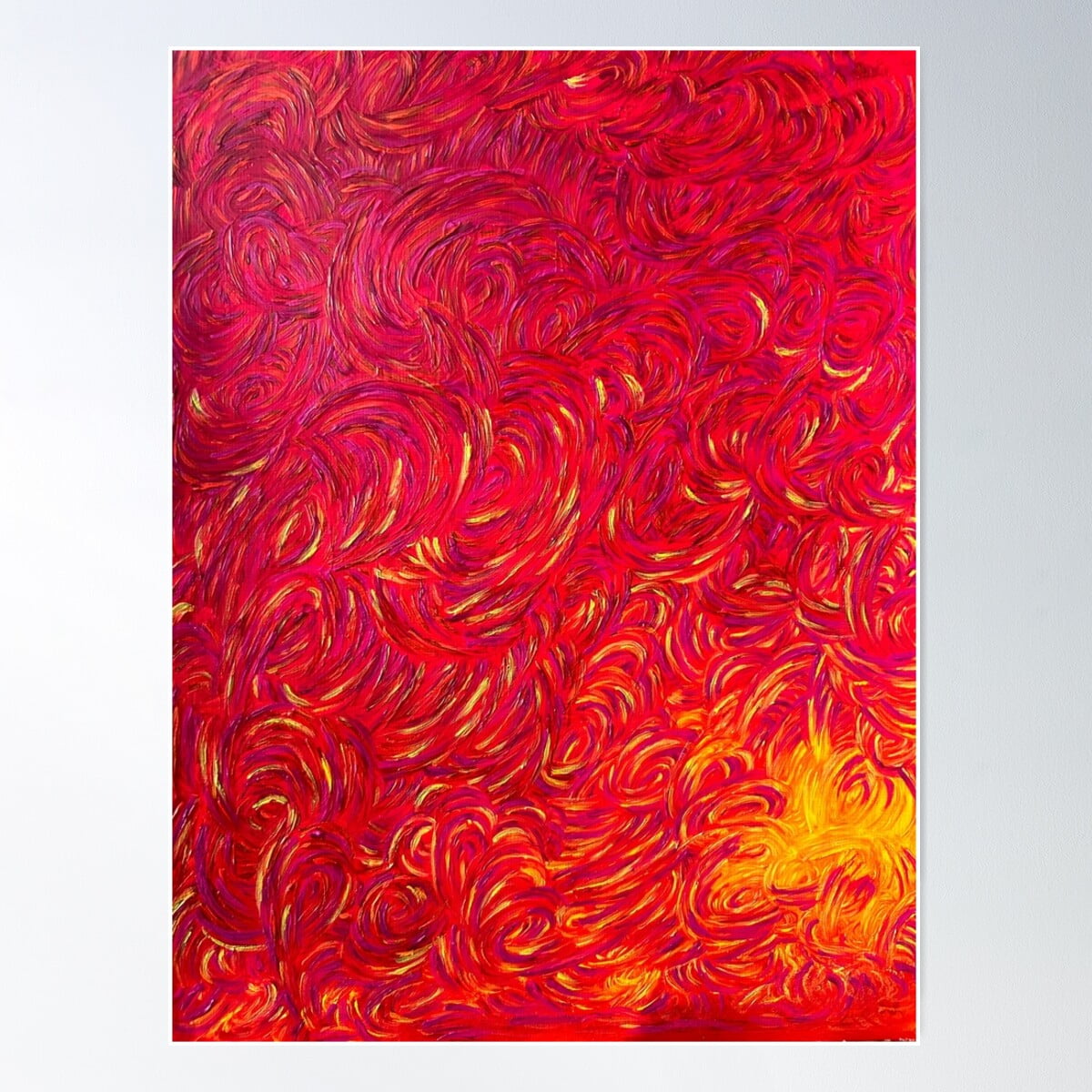 Inferno Poster Wall Art, Modern Wall Decor For Living Room Bedroom ...