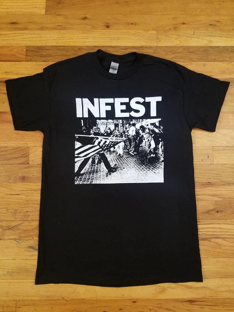 Infest Powerviolence T Shirt Vintage Punk Spazz Charles Bronson Dystopia Siege - Walmart.com