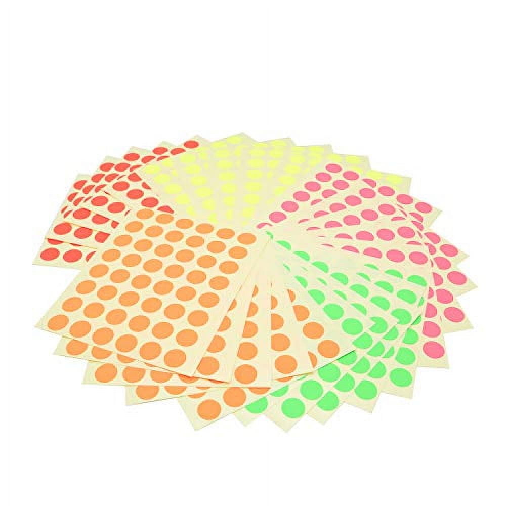 Infi-Touch 3/4 Inch Color Coded Dot Label Sets, 5 Assorted Colors, 1200 ...