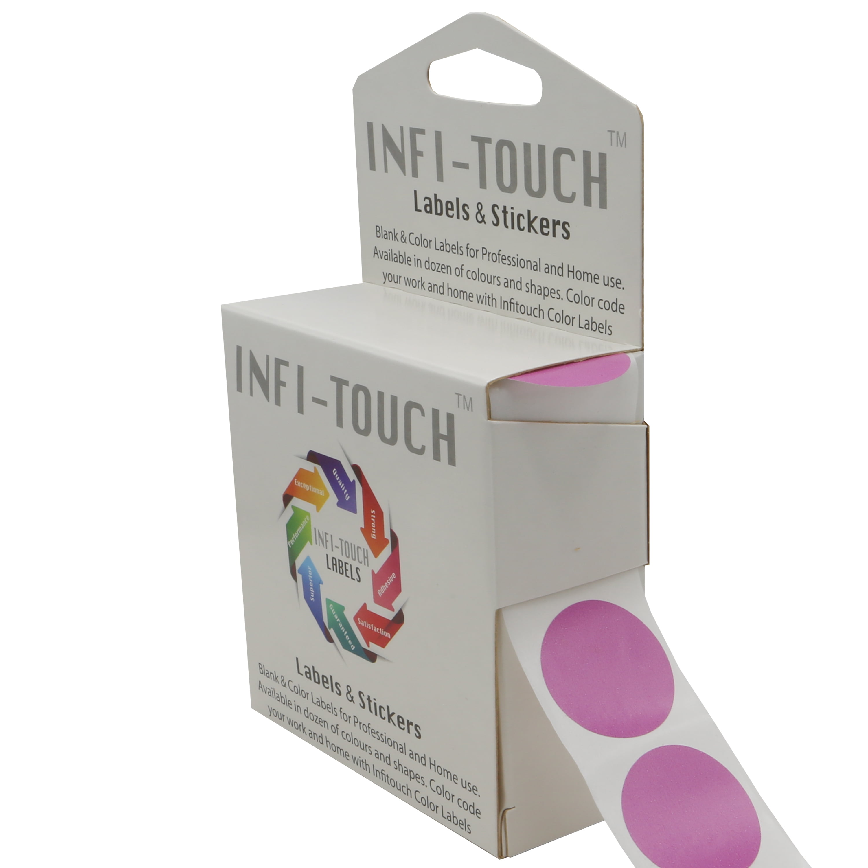 Infi-Touch Labels 1 inch Round Permanent Color-Code Dot Stickers, 1000 ...