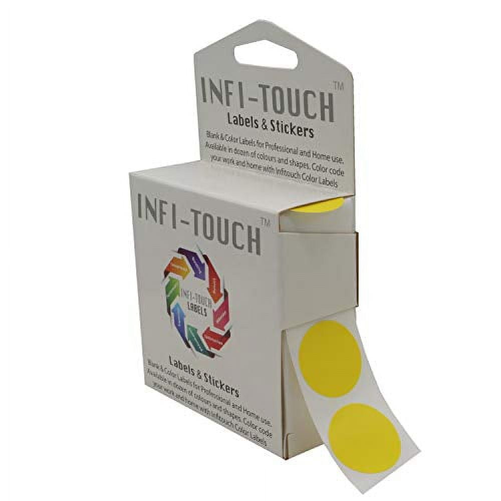 Infi-Touch Labels 1 inch Round Permanent Color-Code Dot Stickers, 1000 ...