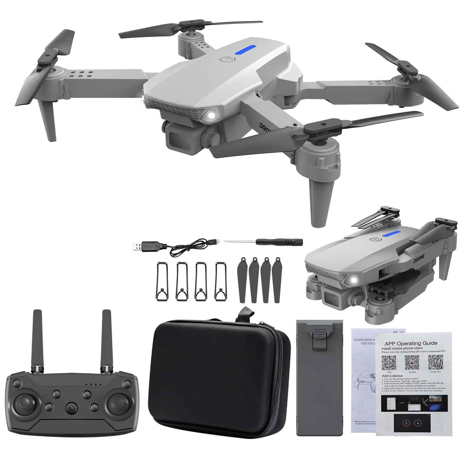 Infidev Folding Drone Fixed Altitude Aircraft Remote-controlled ...