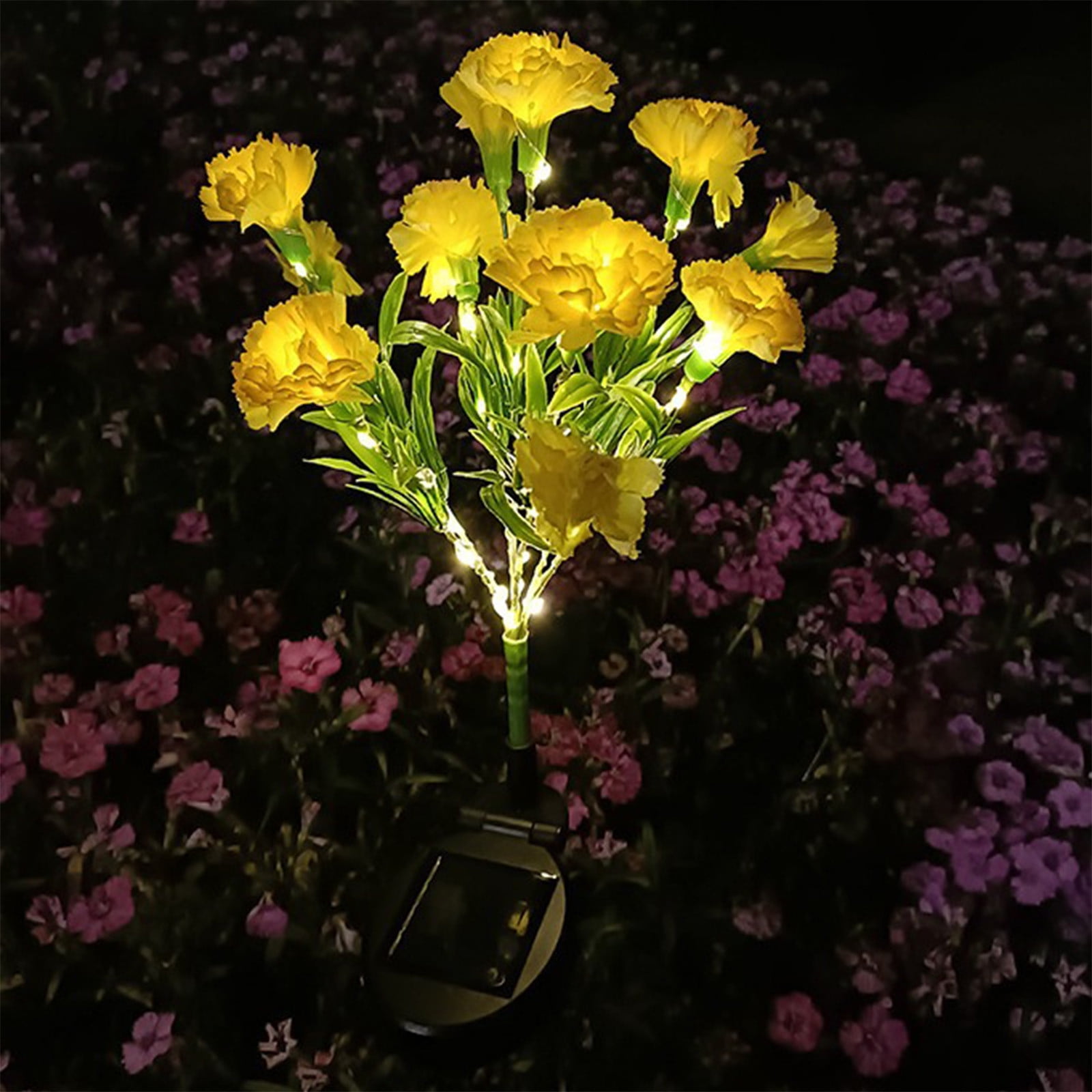 Infidev Solar-Powered Outdoor Flower Lights, Weatherproof LED Garden ...