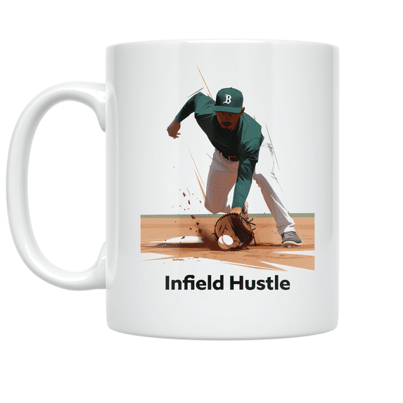Infield Hustle Baseball Player Design - Baseball Fan - 11 oz Ceramic ...