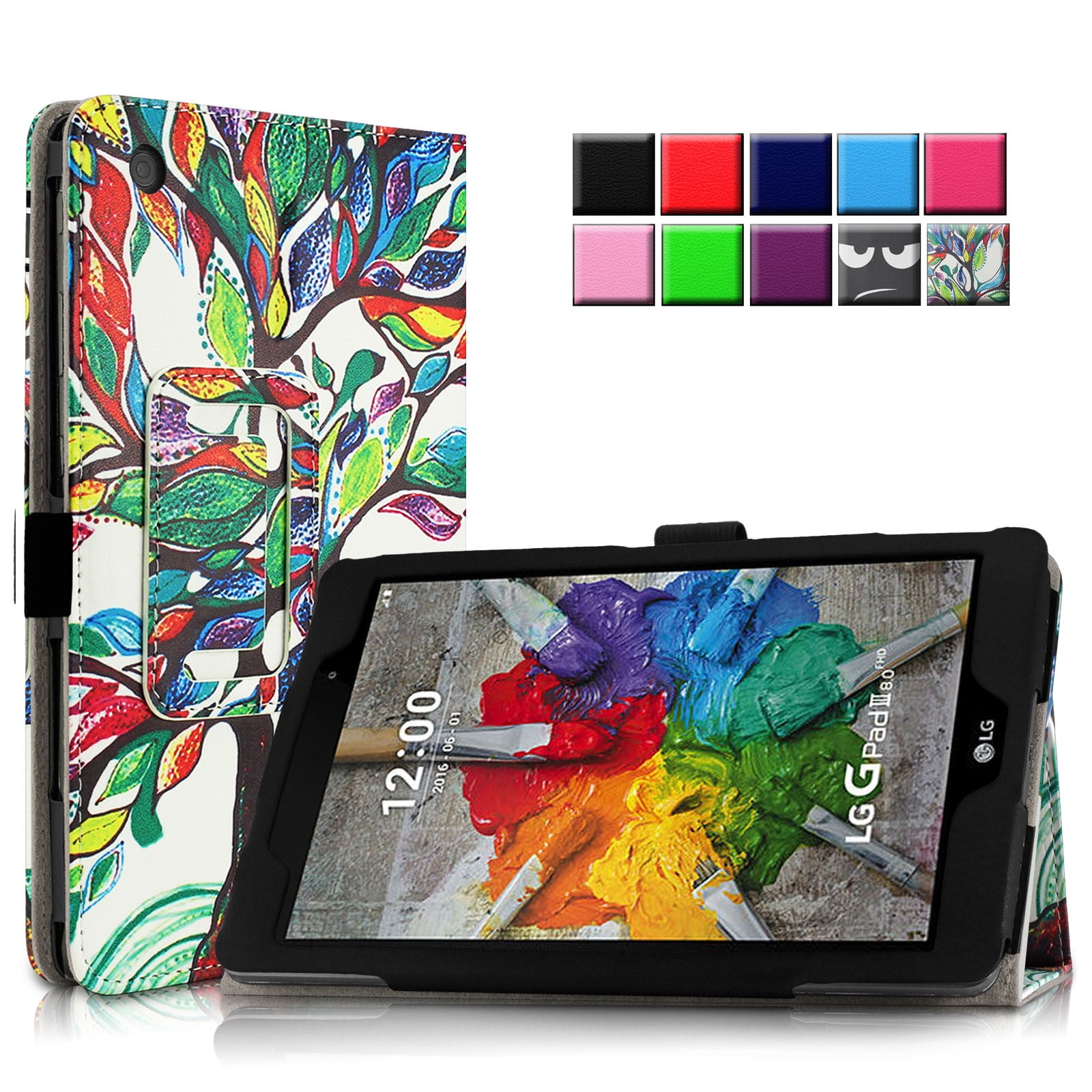 LG V20 Phone Case PU Leather Folio Stand Case For LG G Pad 3 8.0 (V525 ...