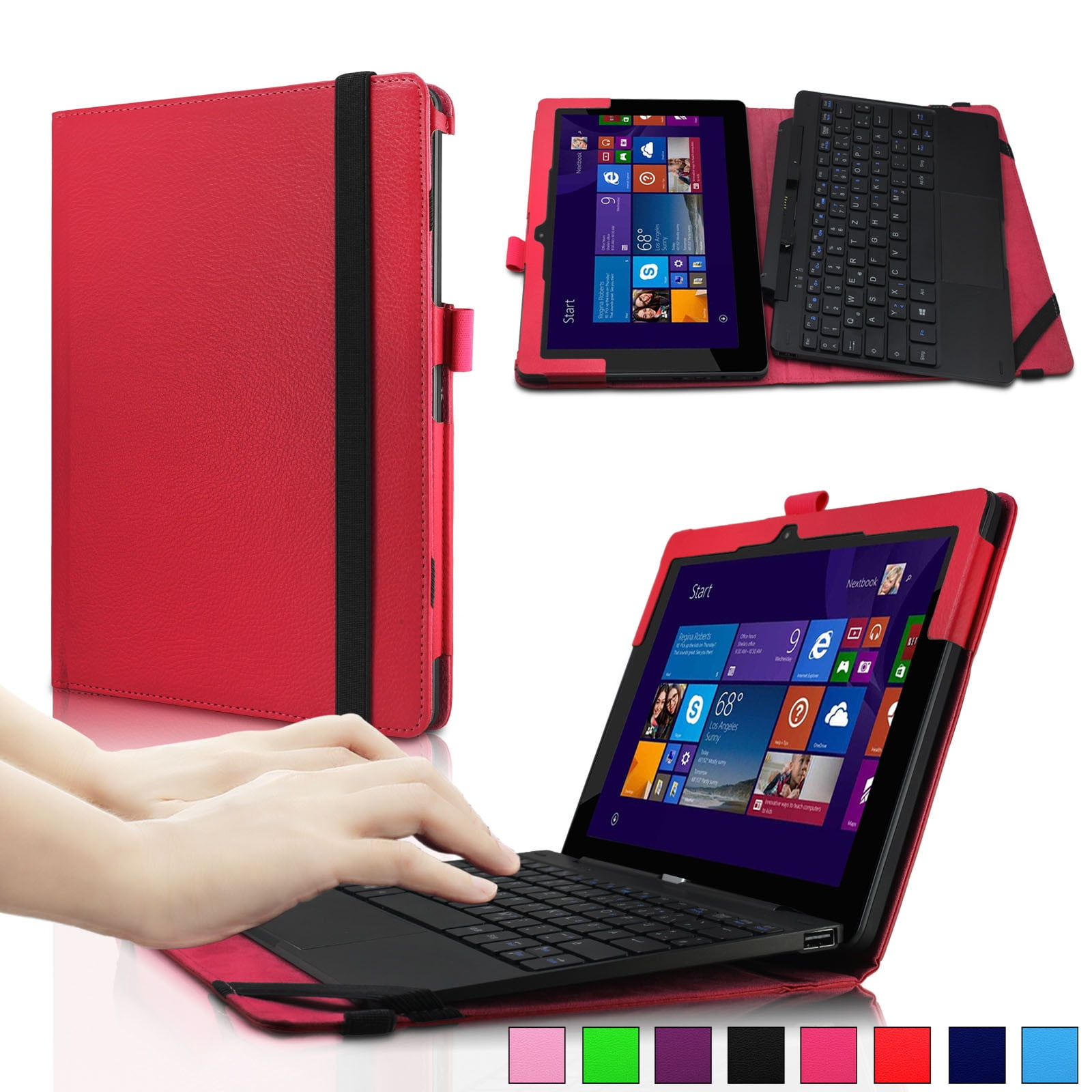 Infiland Folio PU Leather Smart Case Cover For Nextbook Flexx 10.1 ...