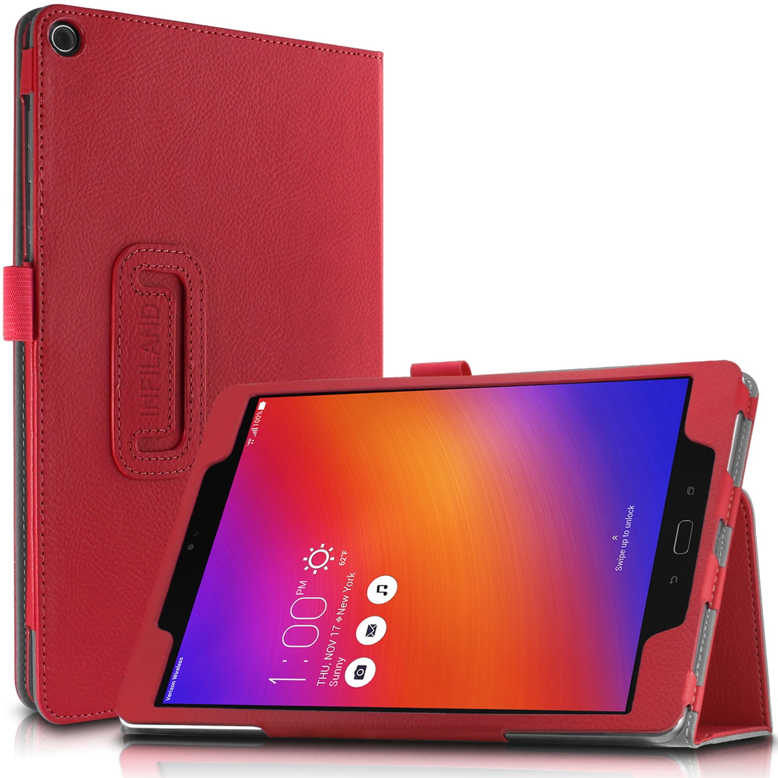 Infiland Folio Smart PU Leather Cover Case For Verizon Asus ZenPad Z10 ...