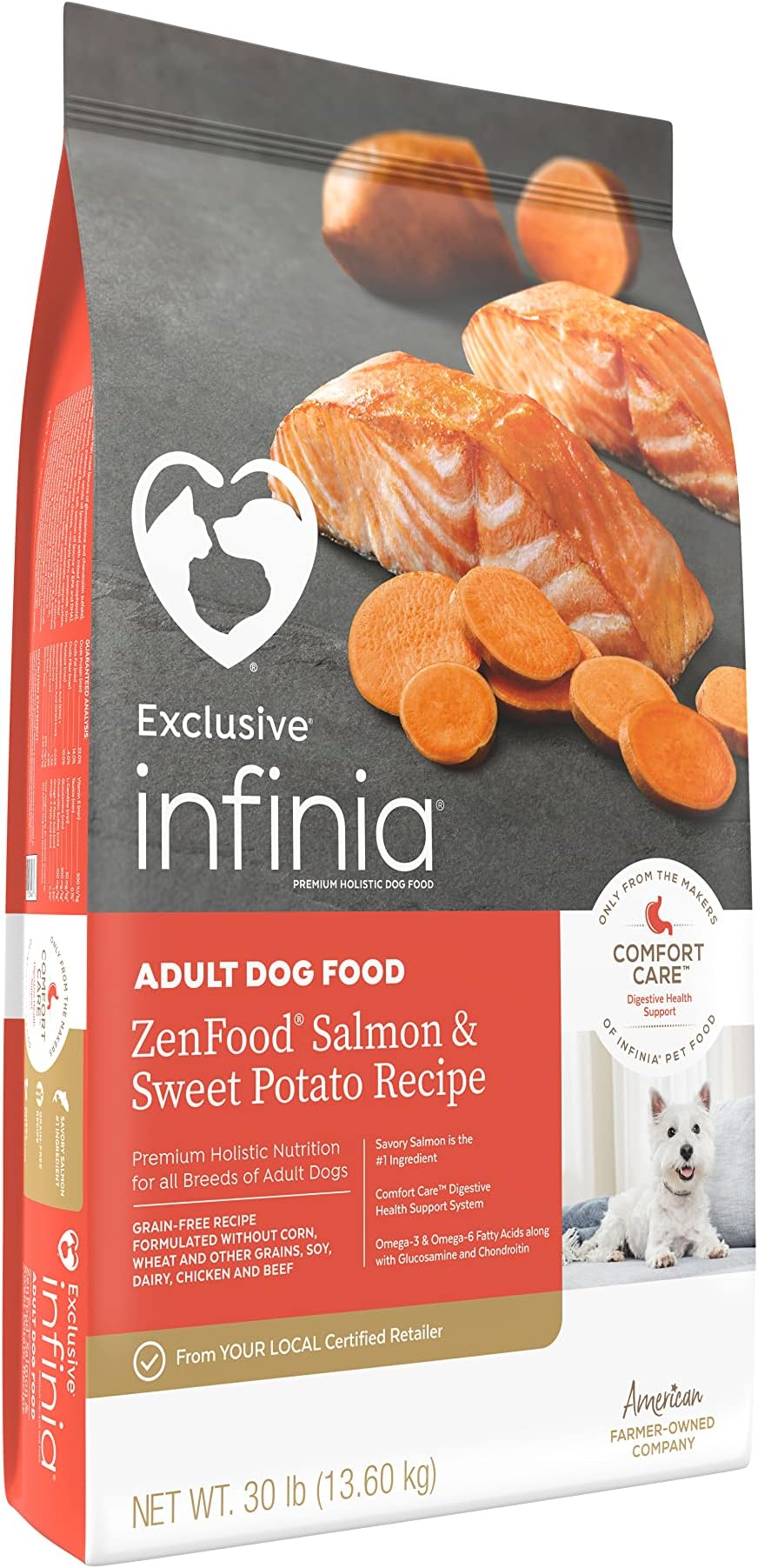 Infinia | Grain Free Adult Dog ZenFood Salmon & Sweet Potato Comfort ...