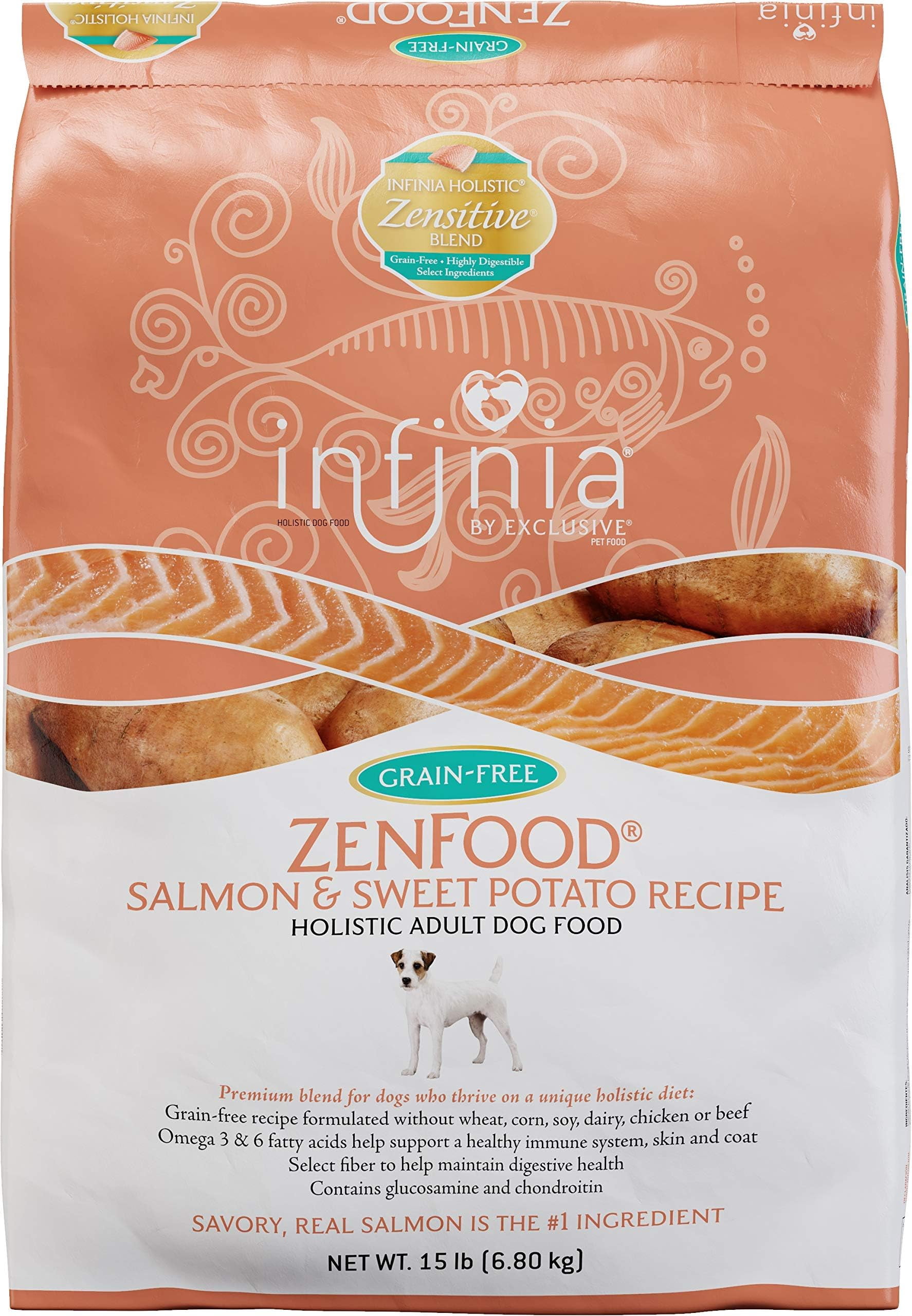 Infinia ZenFood | Salmon and Sweet Potato Grain-Free Adult Dog Food ...